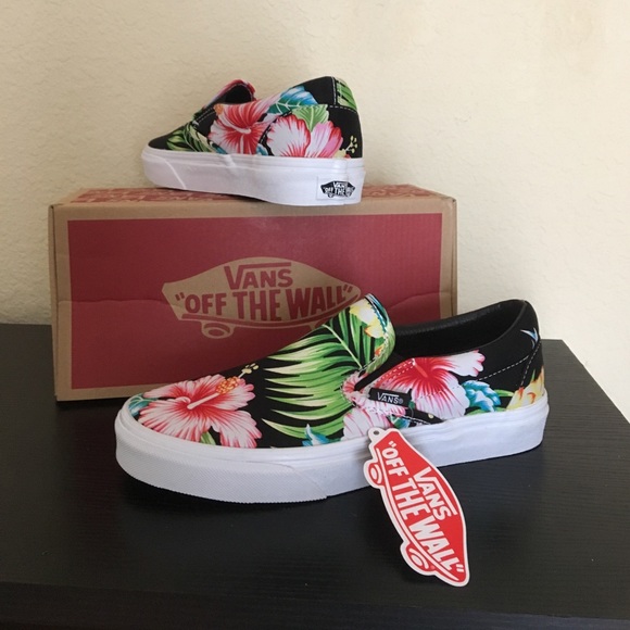 Vans | Shoes | Vans Hawaiian Floral Hibiscus Flower Shoes | Poshmark