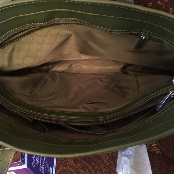 Joy Mangano | Bags | Joy Mangano Olive Zipper Tote Hand Bag Purse ...