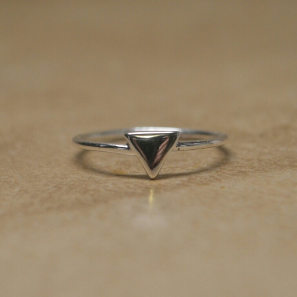 Jewelry | Brand New Sterling Silver Geometric Triangle Ring | Poshmark