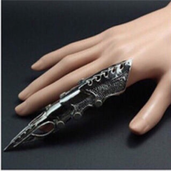 Boutique | Jewelry | Gothic Punk Silver Armor Full Finger Claw Ring ...