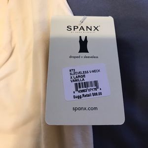 SPANX | Tops | Spanx On Top In Control 972 Vneck Pleated Vanilla | Poshmark