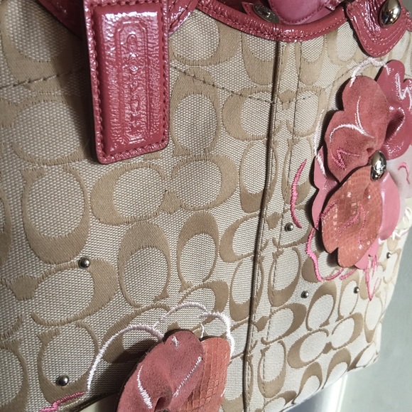 Coach | Bags | Authentic Coach Limited Edition Pink Flower Bag | Poshmark