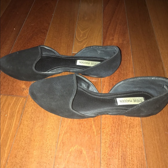 Steve Madden | Shoes | Steve Madden Vamp Black Flats | Poshmark