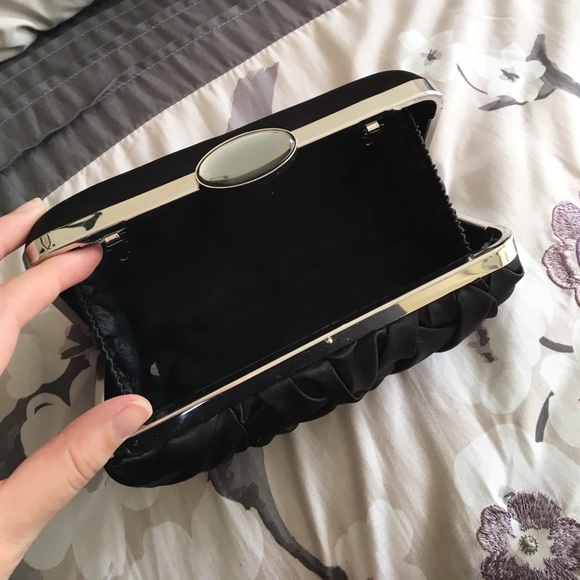 Cache | Bags | Cache Hard Sided Black Clutch | Poshmark
