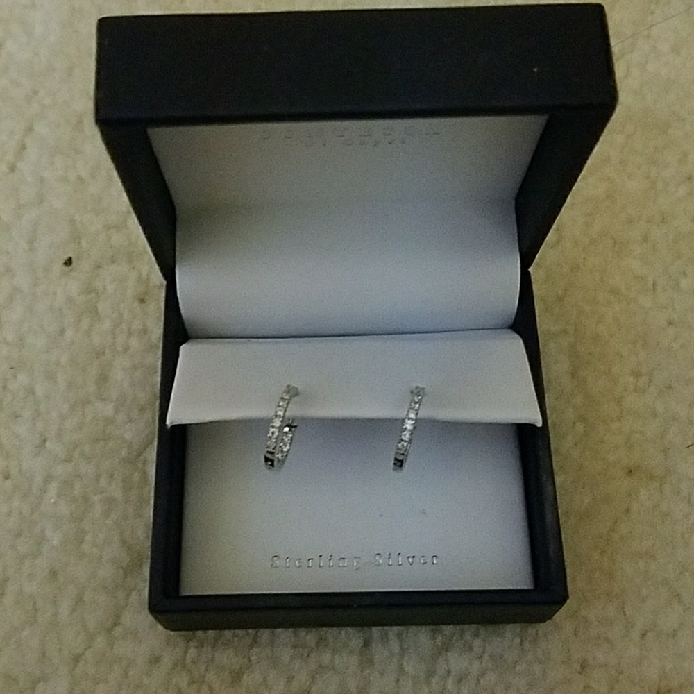 Contessa Silver Hoops - Gem