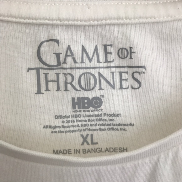 HBO | Shirts | Hbo Game Of Thrones Mens White Tshirt | Poshmark