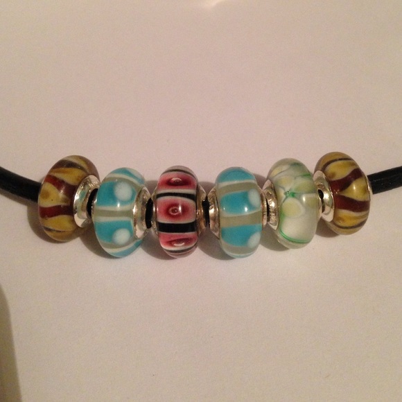 Halia | Jewelry | Halia Torino Glass Beadsset Of 6 | Poshmark