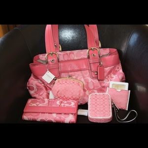Coach | Bags | Coach Pink Set | Poshmark