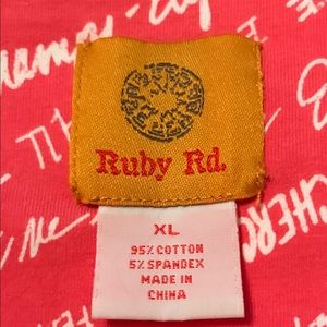Ruby Rd. | Tops | 34 Sleeve Pink Ruby Rd Shirt Size Xl | Poshmark