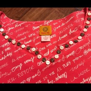 Ruby Rd. | Tops | 34 Sleeve Pink Ruby Rd Shirt Size Xl | Poshmark