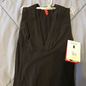 SPANX | Tops | Spanx On Top In Control Draped V Sleeveless 972 Bk ...