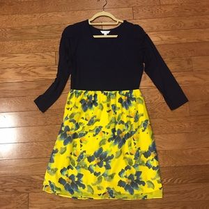 Charming Charlie | Dresses | Charming Charlie Navy And Yellow Floral ...