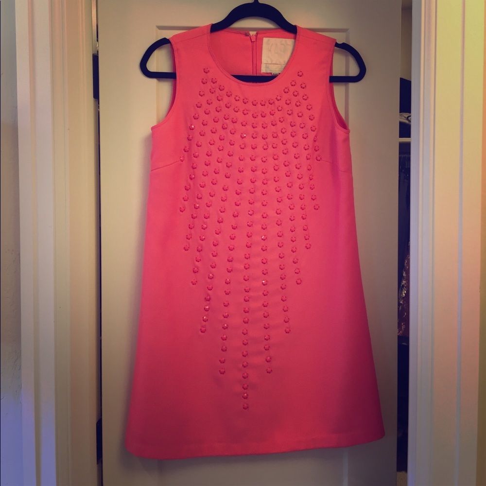 Karta Neon Pink Embellished Dress - Gem