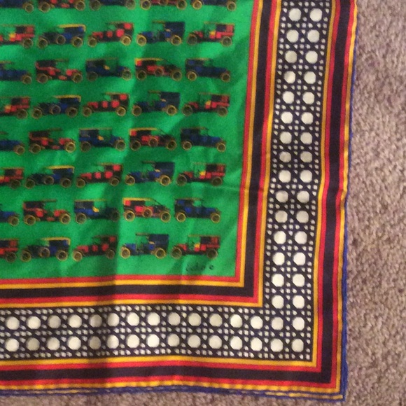 Echo | Accessories | Vintage Echo Antique Car Motif Silk Scarf | Poshmark