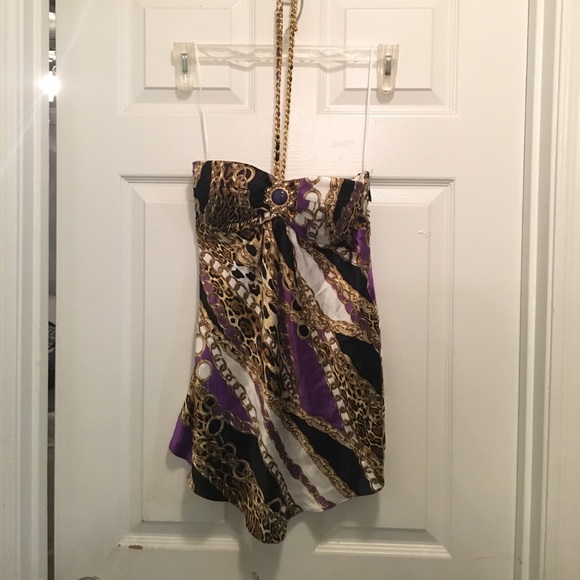 Cache | Tops | Cache Chain Halter Top | Poshmark
