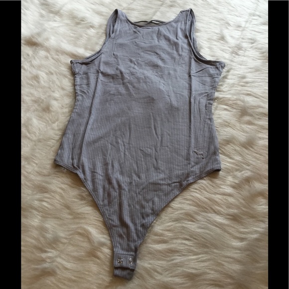 PINK Victoria's Secret | Tops | Nip Vs Pink Highneck Ribbed Bodysuit ...
