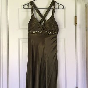 Xscape | Dresses | Xscape Olive Green Prom Dress | Poshmark