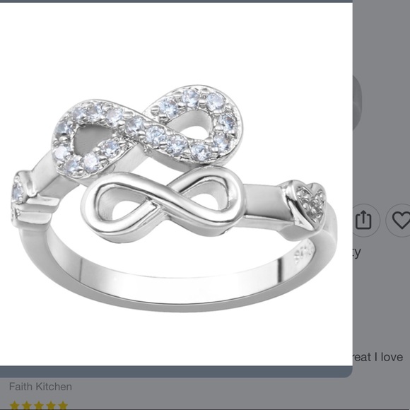 Jewelry | New 925 Double Infinity Ring Size 8 | Poshmark