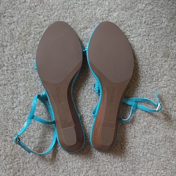 Talbots | Shoes | Talbots Turquoise Strappy Sandals Size 95 | Poshmark