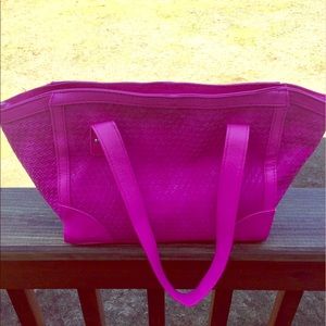 40% off Avon Handbags - Avon rosette tote bag hot pink new from Brenda ...