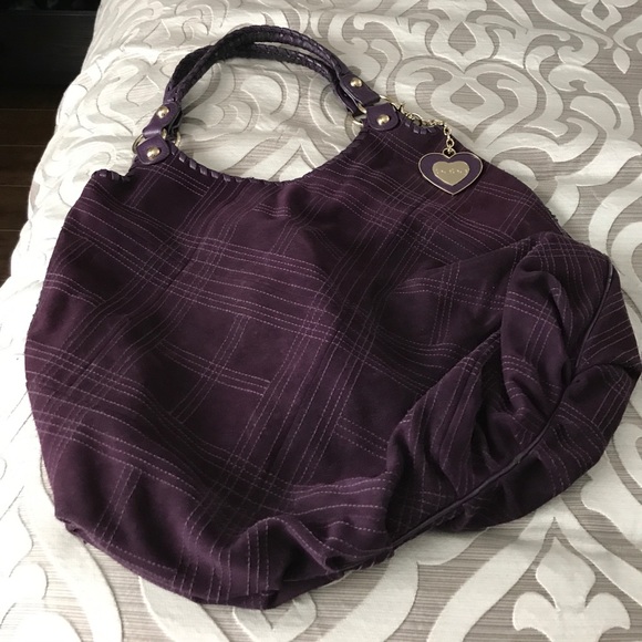 bebe | Bags | Purple Bebe Leathersatchel Handbag | Poshmark