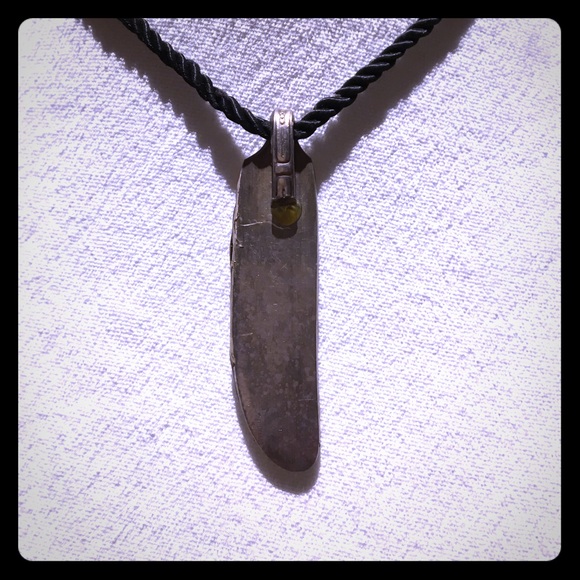 Jewelry | Hippyboho Silver Knife Made Feather Necklace | Poshmark