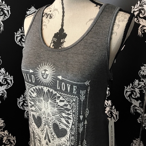 Tops | Nwt Sugar Skull Tank Wcute Back | Poshmark