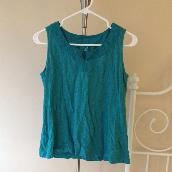 Lands' End | Tops | Lands End Teal Tank Size Mp | Poshmark