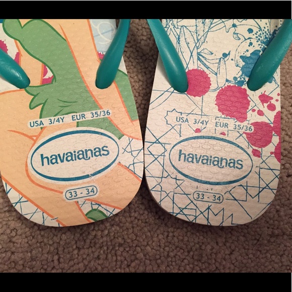 Havaianas | Shoes | Havaianas Disney Tinkerbell Sandals Kids Size 34 ...