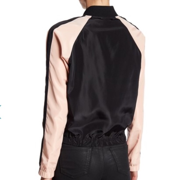Free Press | Jackets & Coats | Trendy Blush Black Bomber Jacket | Poshmark