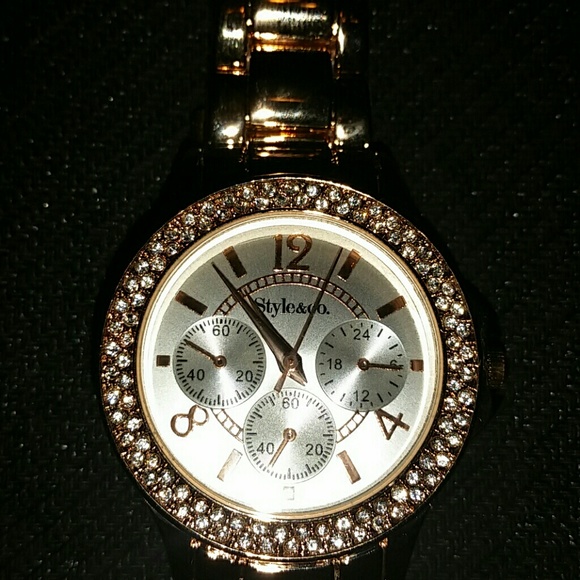 Style & Co. | Accessories | Nwot Style Co Rose Colored Gold Watch ...