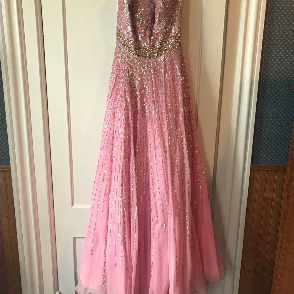Light Pink Sparkly Prom Dress - Gem