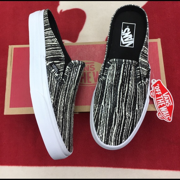Vans | Shoes | Vans Classic Slipon Mule Striped Snakes | Poshmark
