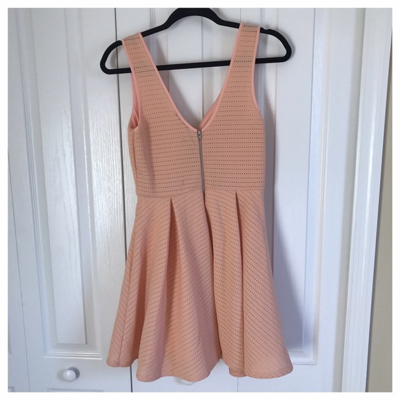 Papaya | Dresses | Papaya Peach Fit And Flare Cocktail Dress | Poshmark