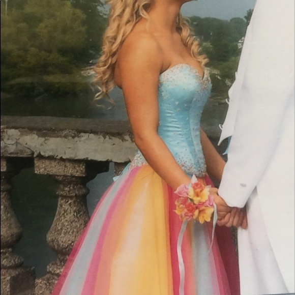 Tiffany Designs | Dresses | Multi Color Tiffany Prom Dress | Poshmark