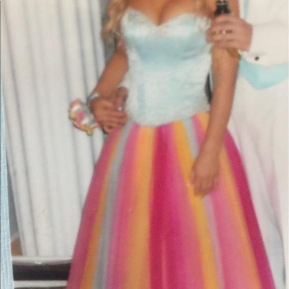 Tiffany Designs | Dresses | Multi Color Tiffany Prom Dress | Poshmark