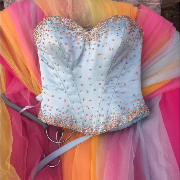 Tiffany Designs | Dresses | Multi Color Tiffany Prom Dress | Poshmark