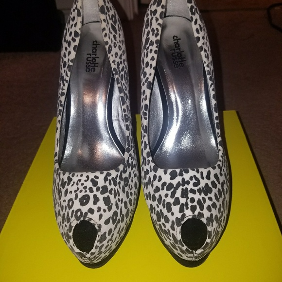 Shoes | Cow Print Peep Toe Heel | Poshmark