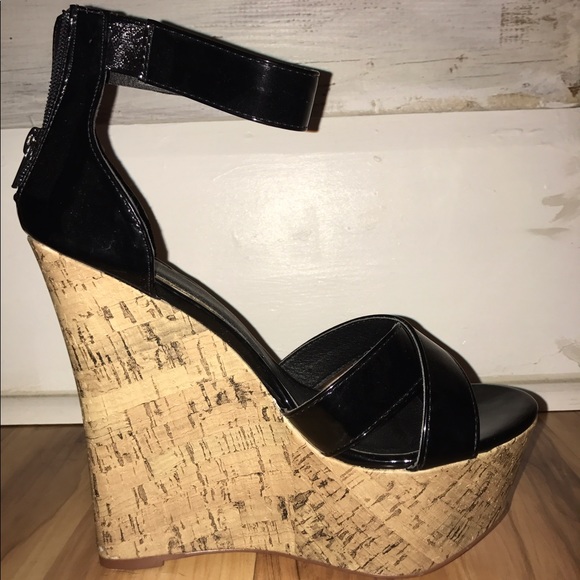 Shoes | Womens Black 6 Inch Platform Wedge | Poshmark