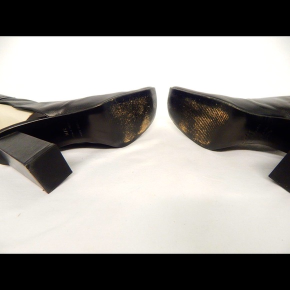 Versus By Versace | Shoes | Versace Versus Black Leather Backless Boots ...