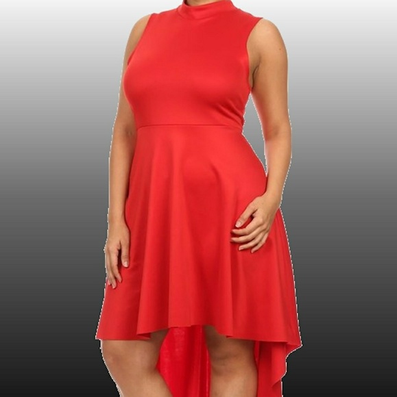 Eien | Dresses | New Plus Sexy Blue Or Red Asymmetrical Dress | Poshmark