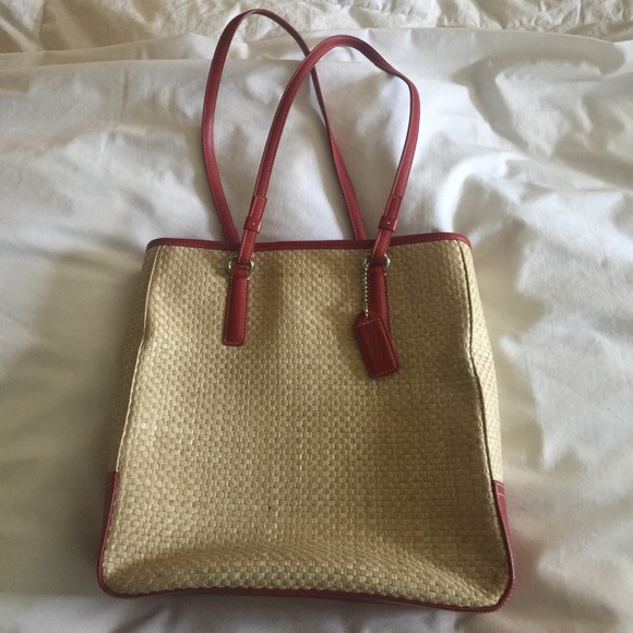 Coach | Bags | Coach Natural Straw Tote Perfect Used Condition | Poshmark