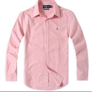 Polo Ralph Lauren | Tops | Polo Ralph Lauren Custom Fit Pink Button Up ...