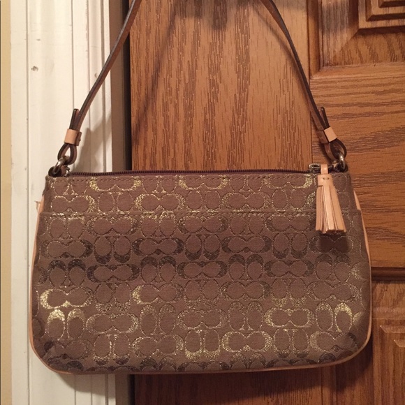 Coach | Bags | Coach Signature Gold Evening Bag | Poshmark