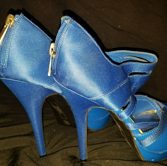 Rogue | Shoes | Royal Blue Cage Heels | Poshmark