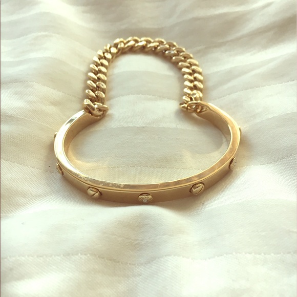 henri bendel | Jewelry | Henri Bendels Gold Chain And Bangle Bracelet ...