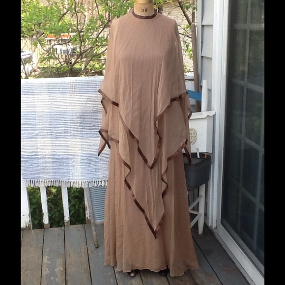 Jeri Modes New York | Dresses | Vtg Ethereal Goddess Layered Sheer Maxi ...
