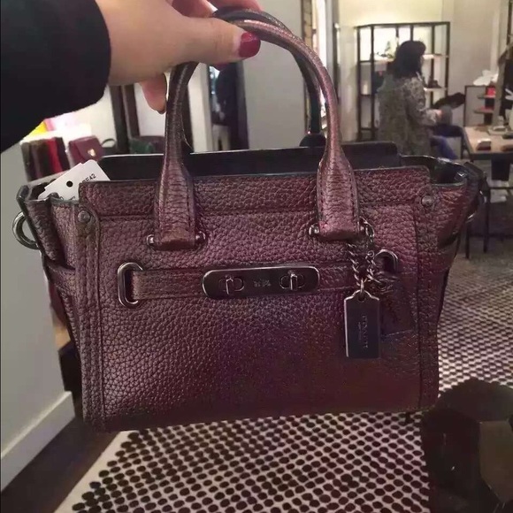 Coach | Bags | Coach Swagger 2 In Metallic Pebble Leather | Poshmark
