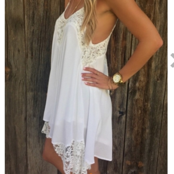 Dresses | Last One White Lace Beach Dress | Poshmark