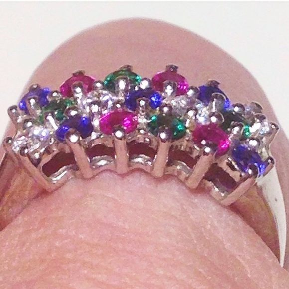 manufacturer (usa) | Jewelry | New Sz7 Ruby Emerald Sapphire Topaz 925 ...